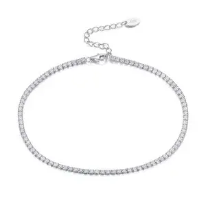 LENI JAMES The Margo Adjustable Thin Tennis Anklet