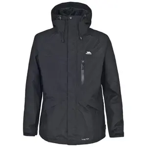 TRESPASS Corvo Hooded Full Zip Waterproof Jacket/coat - Black