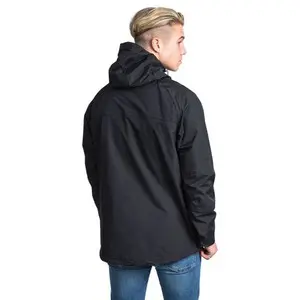 TRESPASS Corvo Hooded Full Zip Waterproof Jacket/coat - Black