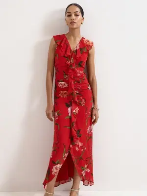 PHASE EIGHT Mae V-neck Floral Maxi Dress