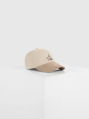 Manière De Voir Maniere De Voir Floral Eiffel Baseball Cap - Beige