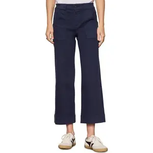 Sanctuary Insider High Waist Cropped Straight Leg Jeans - Navy Blue