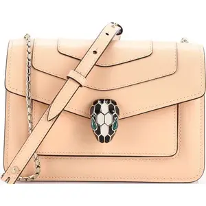 BVLGARI Serpenti Forever Shoulder Bag Leather Mini - White