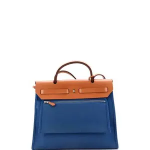 Hermès Herbag Zip Leather And Toile 31