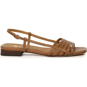 BOBBIES Diana Flat Slingback Sandals - Camel