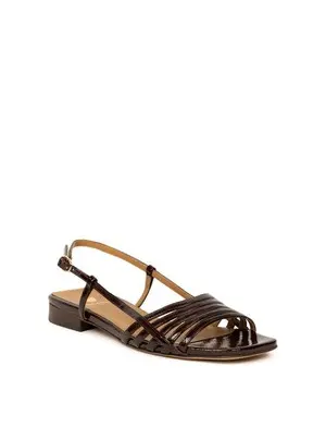 BOBBIES Diana Flat Slingback Sandals - Ganache