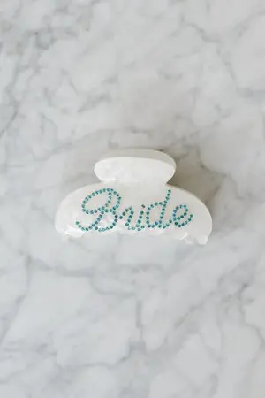 UNTAMED PETALS Something Blue Bride Crystal Claw Clip