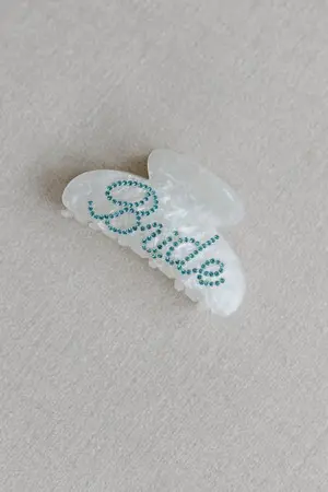 UNTAMED PETALS Something Blue Bride Crystal Claw Clip