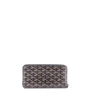 Goyard Matignon Zip Wallet Coated Canvas With Leather