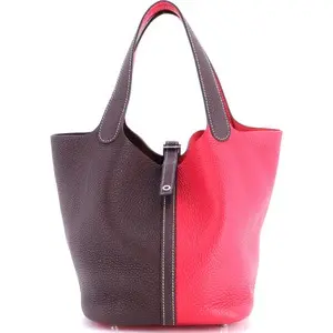 Hermès Picotin Lock Bag Bicolor Clemence Mm - Pink