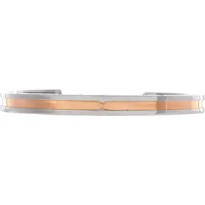 BVLGARI B.zero1 Cuff Bracelet Stainless Steel And 18k Rose Gold - Metallic Silver