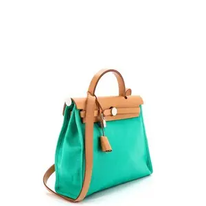 Hermès Herbag Zip Berline Vache Canvas And Leather 31