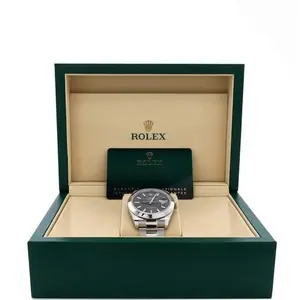 ROLEX Oyster Perpetual Datejust Mint Green Automatic Watch Stainless Steel 41