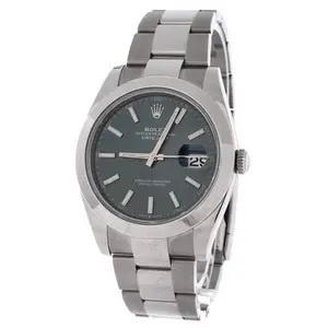 ROLEX Oyster Perpetual Datejust Mint Green Automatic Watch Stainless Steel 41