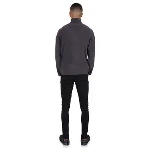 TRESPASS Blackford Microfleece Half-zip Top - Dark Gray