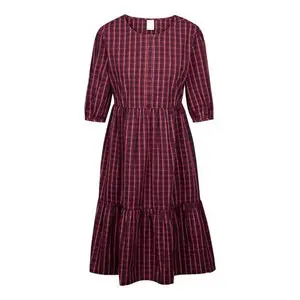 TRESPASS Helen Casual Dress - Dark Cherry