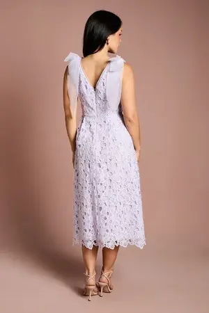 Coast Petite Bow Detail Sleeveless Midi Dress