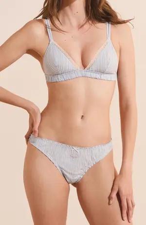 ETAM Benicio Day Striped Cotton Thong