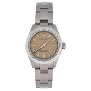 ROLEX Oyster Perpetual Beige Automatic Watch Stainless Steel 28 - Metallic Silver