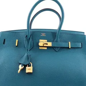 Hermès Birkin Handbag Togo With Gold Hardware 35 - Blue