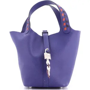 Hermès Picotin Lock Bag Tressage Epsom Pm - Blue