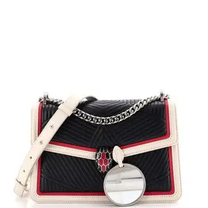 BVLGARI Serpenti Forever Shoulder Bag Quilted Leather