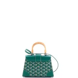 Goyard Structured Saigon Top Handle Bag Coated Canvas With Leather Mini