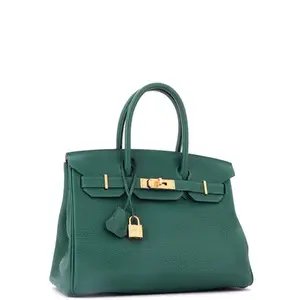 Hermès Birkin Handbag Togo With Gold Hardware 30