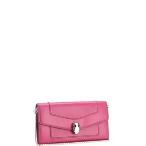 BVLGARI Serpenti Forever Wallet On Chain Leather Long
