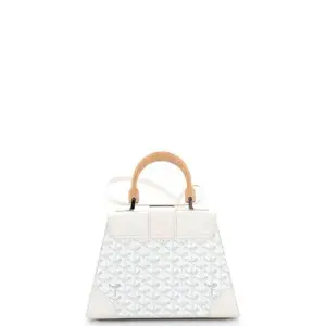 Goyard Saigon Top Handle Bag Coated Canvas With Leather Pm