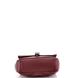 BVLGARI Serpenti Cabochon Shoulder Bag Diagonal Quilted Leather Small