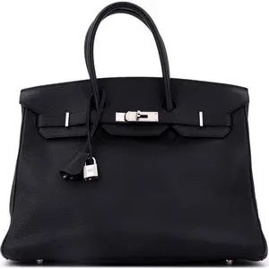 Hermès Birkin Handbag Clemence With Palladium Hardware 35