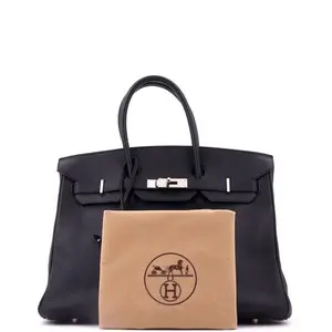 Hermès Birkin Handbag Clemence With Palladium Hardware 35