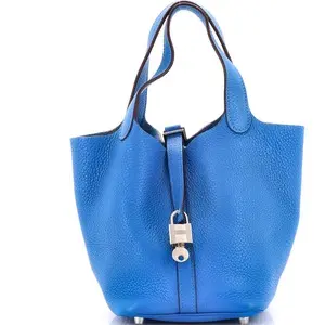 Hermès Picotin Lock Bag Clemence Pm - Blue