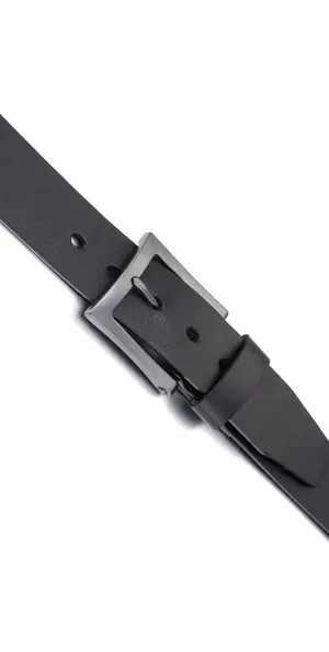 MIO MARINO Full-grain Leather Casual Jean Belt - Black