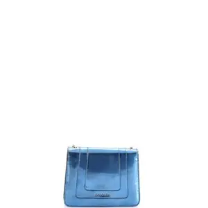 BVLGARI Serpenti Forever Square Shoulder Bag Metallic Leather Small