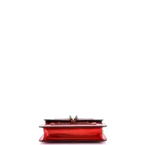 BVLGARI Serpenti Forever Square Shoulder Bag Metallic Leather Small