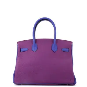 Hermès Birkin Handbag Bicolor Togo With Brushed Gold Hardware 30