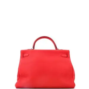 Hermès Kelly Handbag Togo With Palladium Hardware 35 - Red