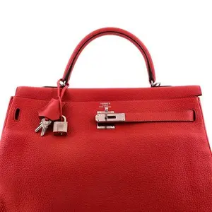 Hermès Kelly Handbag Togo With Palladium Hardware 35 - Red