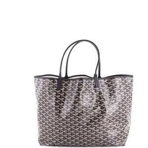Goyard Saint Louis Tote Coated Canvas Gm - Black