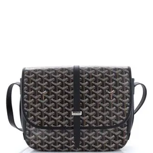 Goyard Belvedere Ii Messenger Bag Coated Canvas Mm - Black