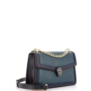BVLGARI Serpenti Forever Shoulder Bag Quilted Leather Small