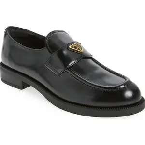 Prada Brushed Leather Loafer - Nero