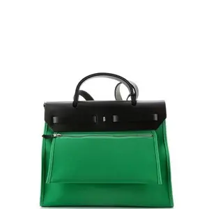 Hermès Herbag Zip Leather And Toile 31