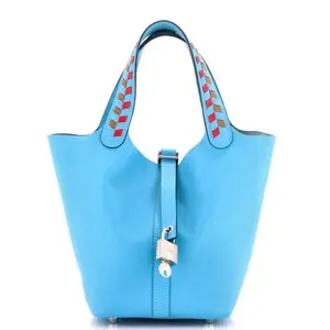 Hermès Picotin Lock Bag Tressage Epsom Pm - Blue
