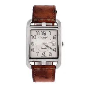 Hermès Cape Cod Automatic Watch Stainless Steel And Ostrich 29