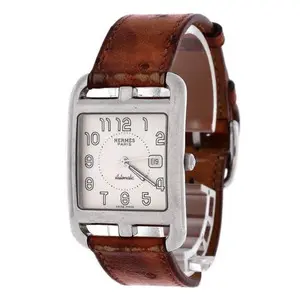 Hermès Cape Cod Automatic Watch Stainless Steel And Ostrich 29