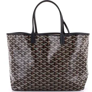 Goyard Saint Louis Tote Coated Canvas Gm - Black