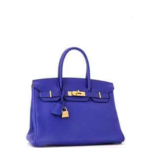 Hermès Birkin Handbag Clemence With Gold Hardware 30